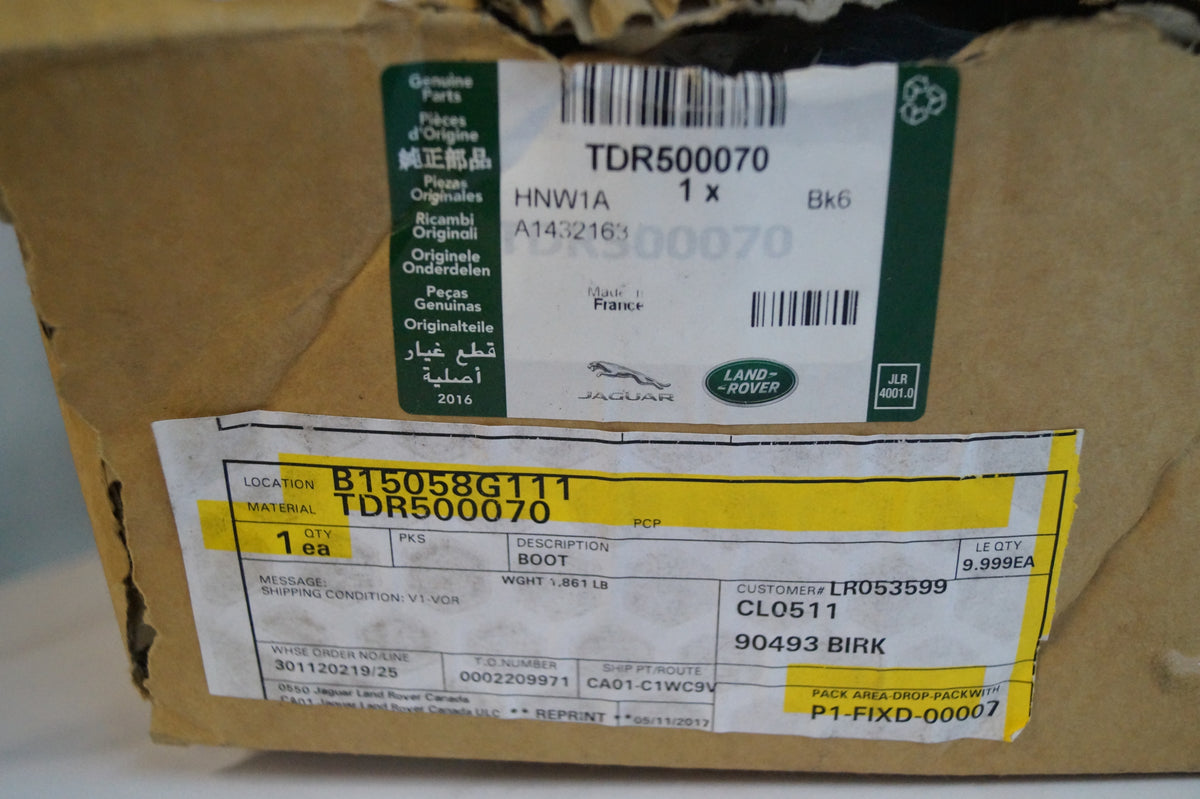 NEW LAND ROVER CV BOOTS PART # TDR500070. FITS LAND ROVER LR3 2006-200 ...